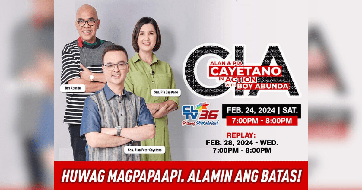 CLTV36 Unveils “Cayetano in Action with Boy Abunda,” a Compelling Legal Show with a Powerful Legacy