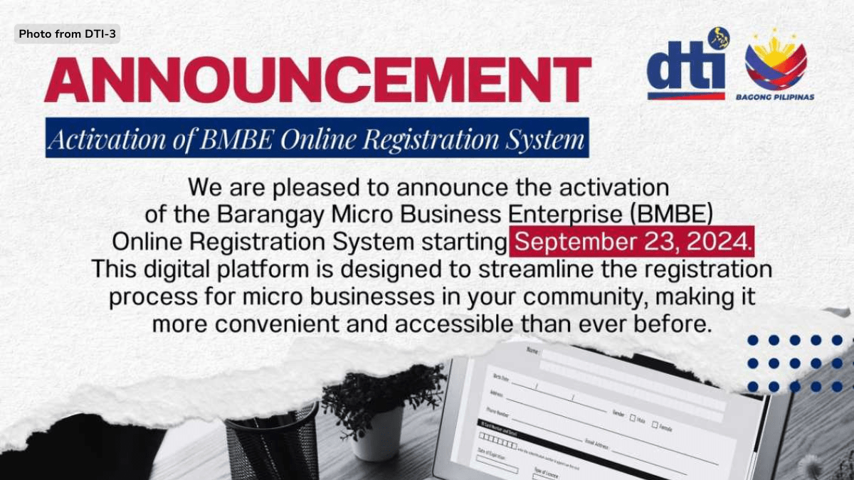 Online Registration para sa Barangay Micro Business Enterprises ng DTI ...