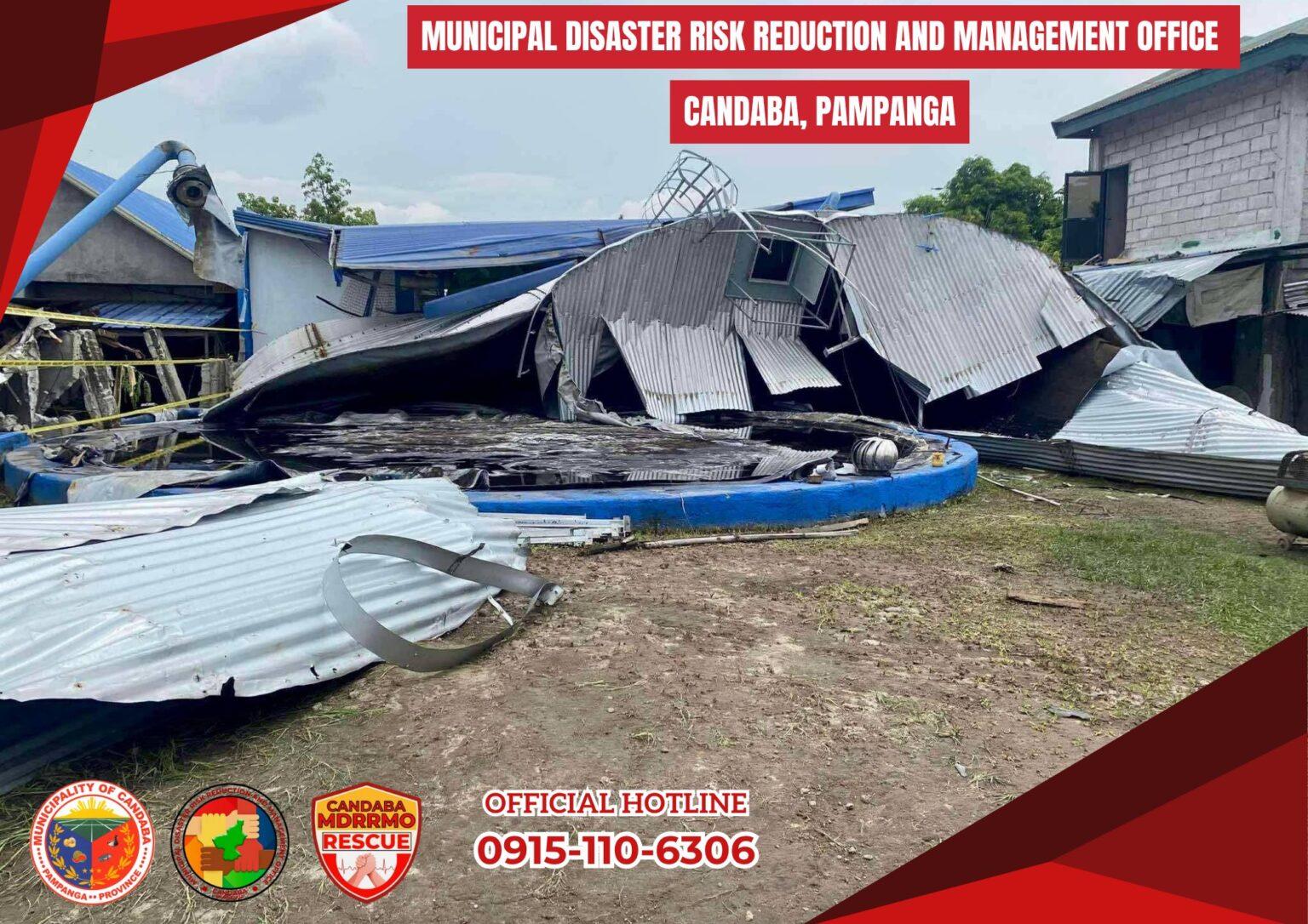 5 katao, sugatan sa pagsabog ng water tank sa Candaba; 5 bahay, nawasak din