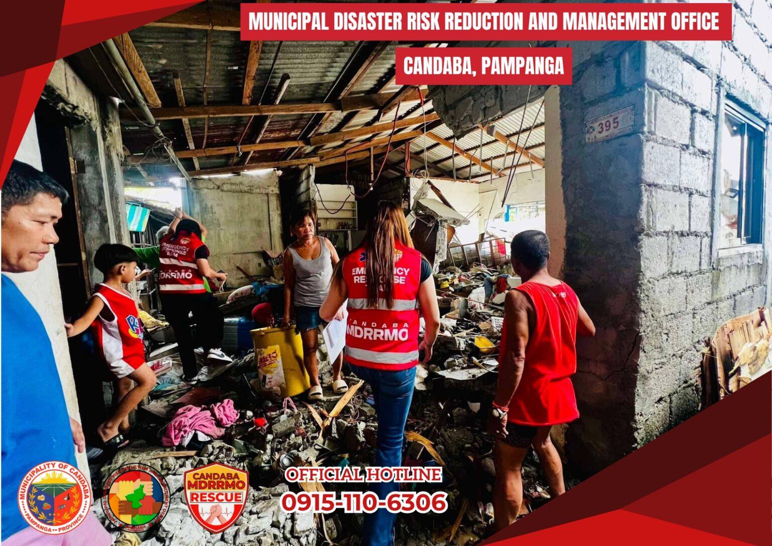 5 katao, sugatan sa pagsabog ng water tank sa Candaba; 5 bahay, nawasak din