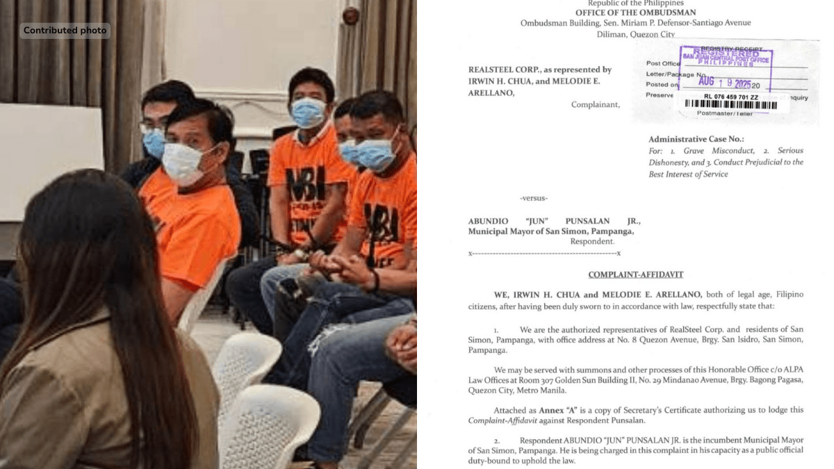 RealSteel Corp., naghain ng reklamo laban kay San Simon Mayor Punsalan